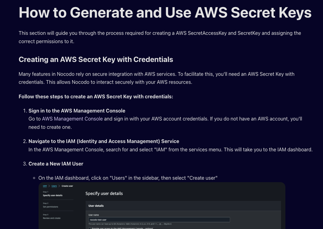 How to Generate and Use AWS Secret Keys | Nocodo AI